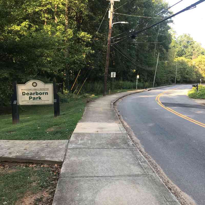 Dearborn Park along the creek Walk - Decatur, Georgia, USA | Pacer