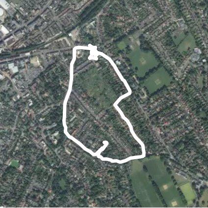 Pharmacy Route Walk Trail - Epsom, England | Pacer