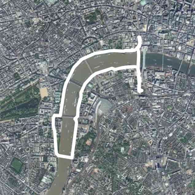 London Southbank in England | Walking Map