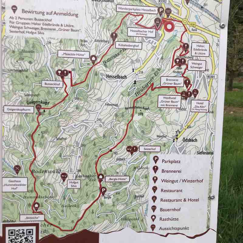Brenner Steig in Baden-Württemberg | Walking Map