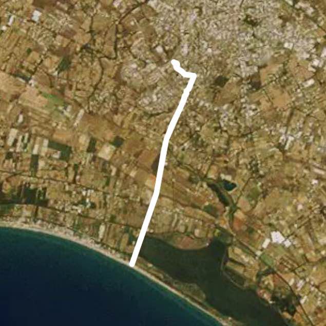 littoria -littoria lido Walk Trail - Latina, Province of Latina, Italy ...