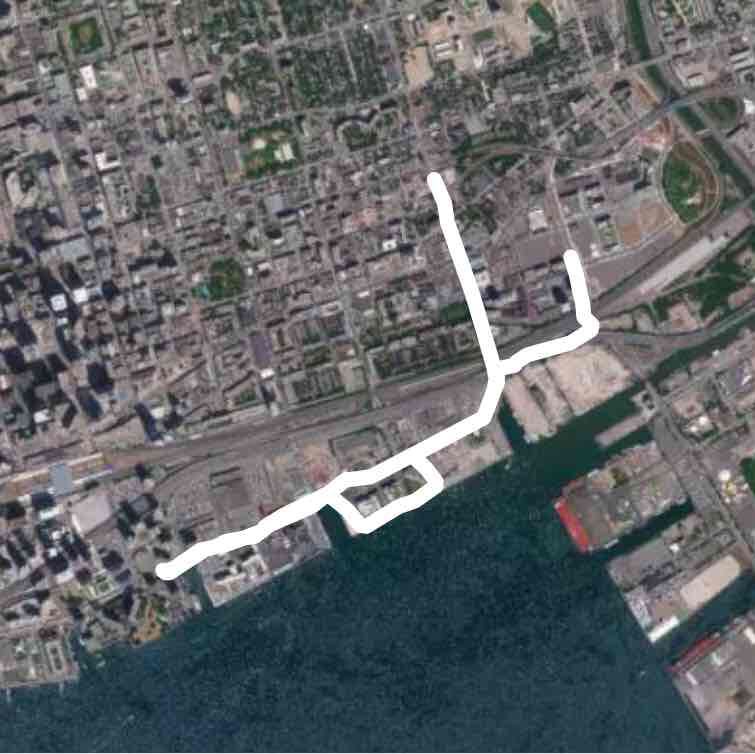 Lakeshore east in Ontario | Walking Map