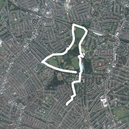 Tooting Common in England | Walking Map