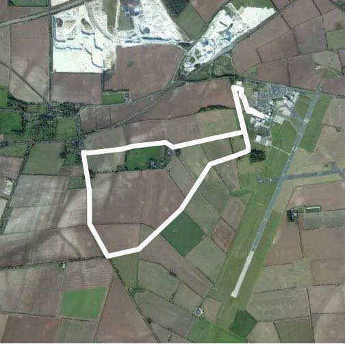 Humberside Airport Run Trail - Kirmington, Ulceby, England | Pacer