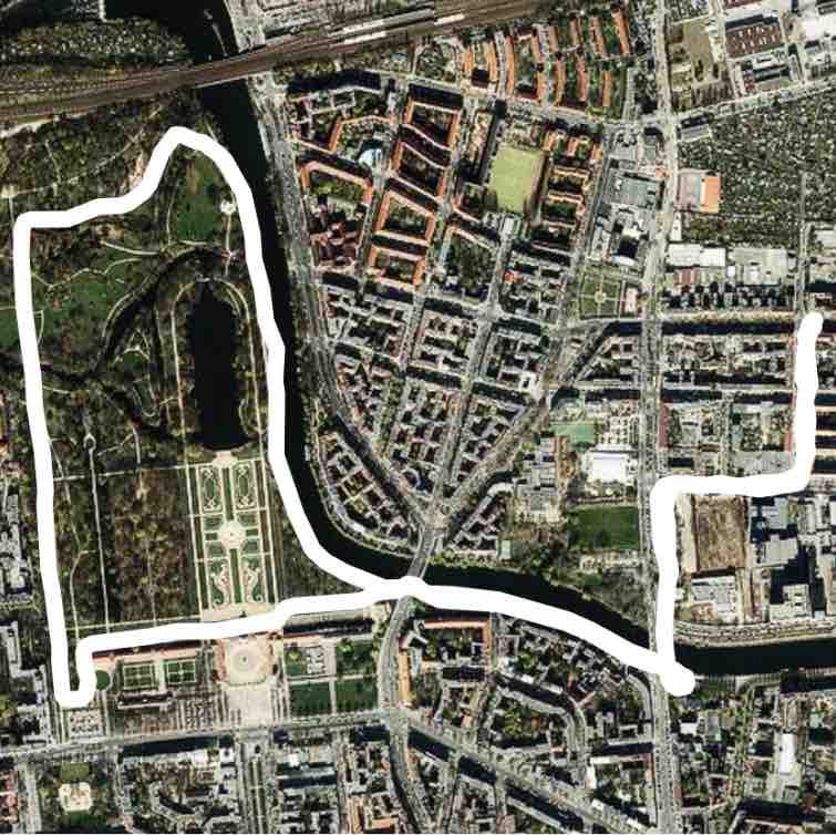 Castle Park in Berlin | Walking Map
