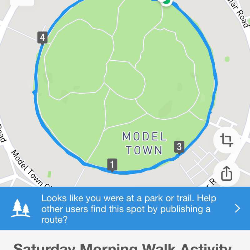 Model town park | Walking Map
