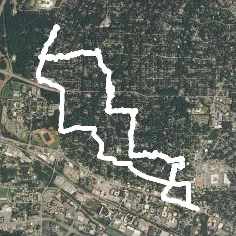 Jubala coffee shop/Cameron Village area full walk | Walking Map