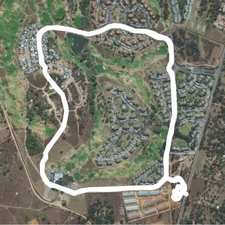 Jackal Creek Run in Gauteng | Walking Map