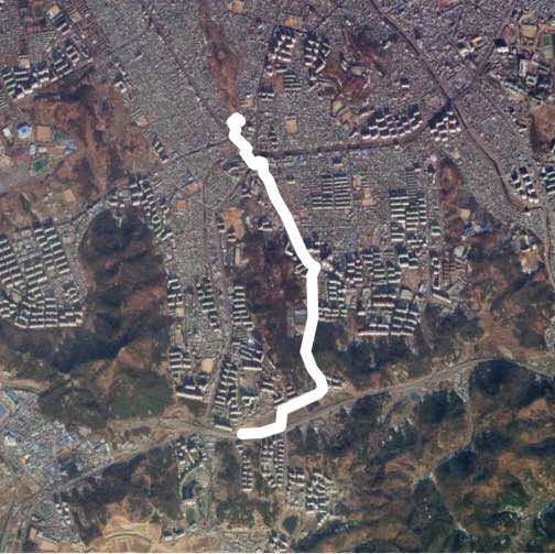 백운동-진월국제테니스자ㅇ | Walking Map