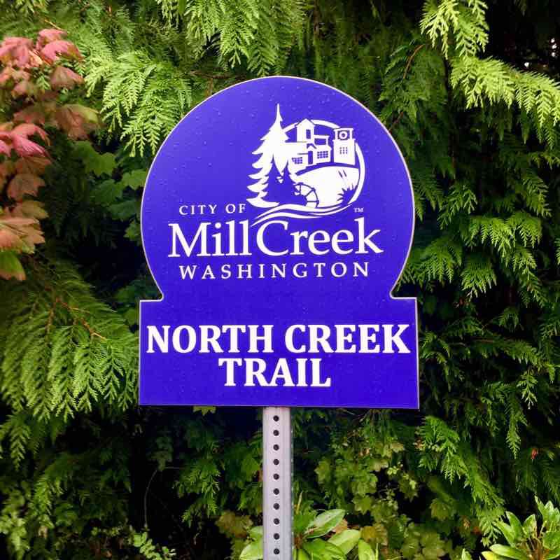 Mill Creek section of North Creek Trail Walk - Bothell, Washington, USA ...