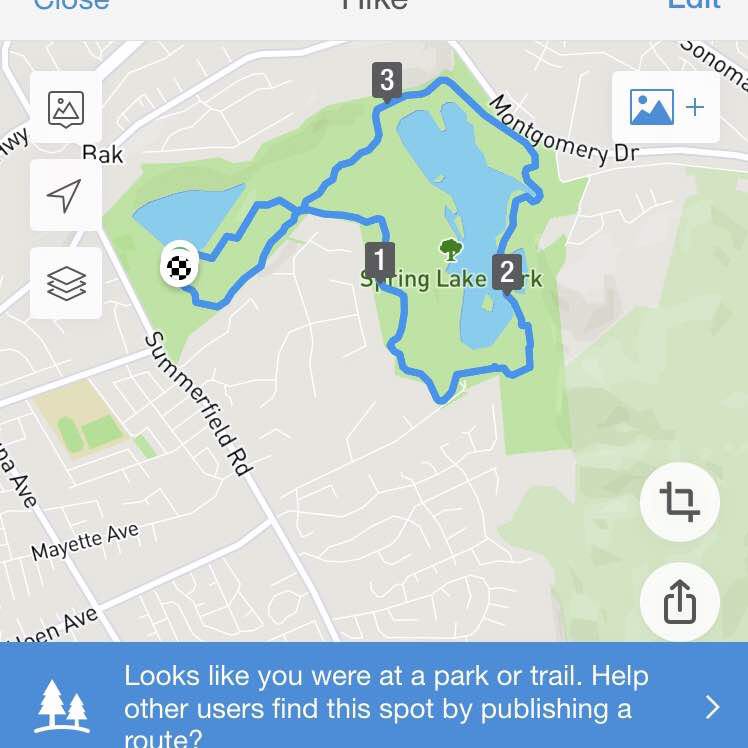 Howarth park/ spring lake in California | Walking Map
