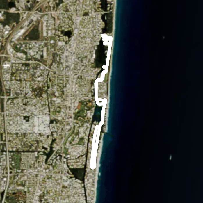 A1A South Sidewalk Route 10mi Trail - Boca Raton, Florida, USA | Pacer