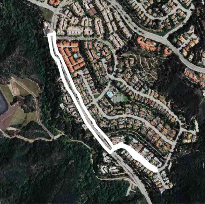 The Pali Hill Run in California | Walking Map