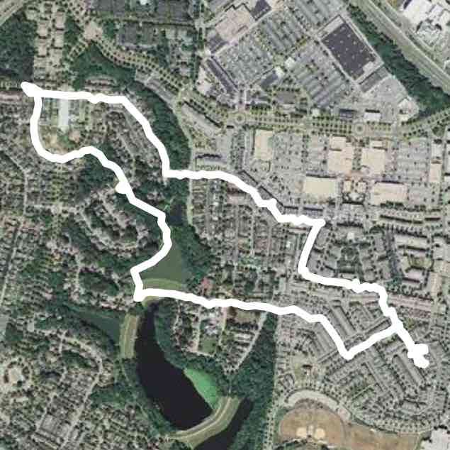 Lakelands through Kentlands in Maryland | Walking Map