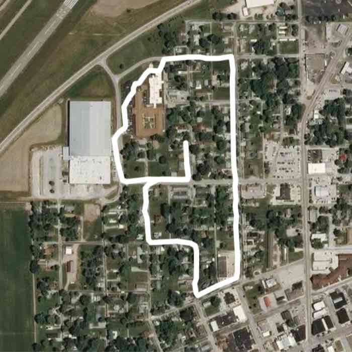 small town of Casey | Walking Map