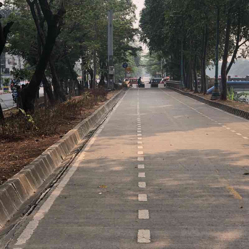 Walking along BKT Jogging Track - East Jakarta, Jakarta, Indonesia | Pacer
