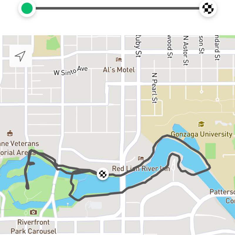 Spokane River in Washington | Walking Map