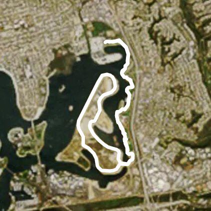 Mission Bay From RV Park around Fiesta Island in California | Walking Map