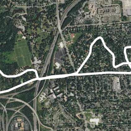 Bryan Park and Bellevue run in Virginia | Walking Map