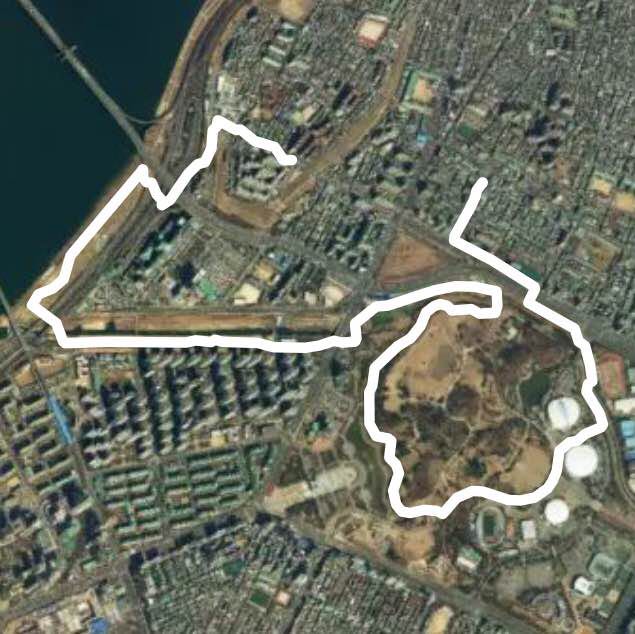 Han River-Olympic Park Walk - Songpa-gu, Seoul, South Korea | Pacer