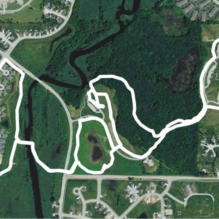 legacy forest trail via Fox River Park Walk - Waukesha, Wisconsin, USA ...