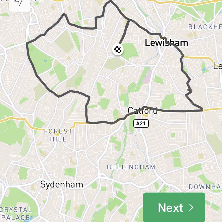 Lewisham circuit in England | Walking Map