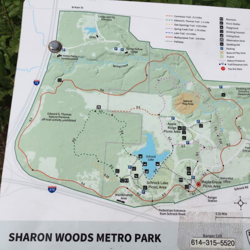 Sharon Woods Multipurpose Trail in Ohio | Walking Map