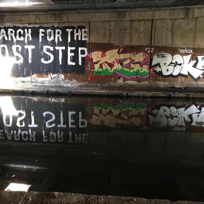Urban canal graffiti. in England | Walking Map