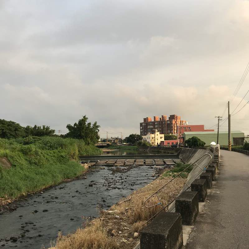 River embankment under the setting sun | Walking Map