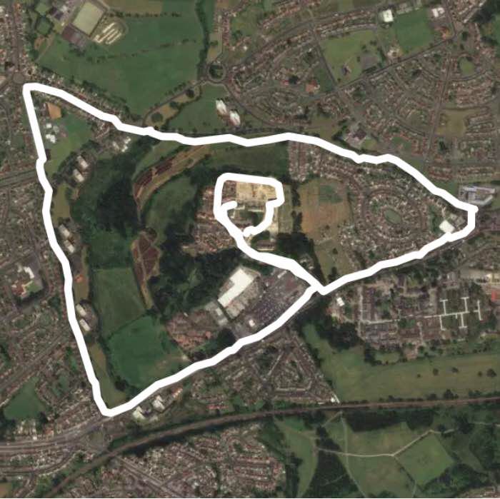 Killingbeck fields in England | Walking Map