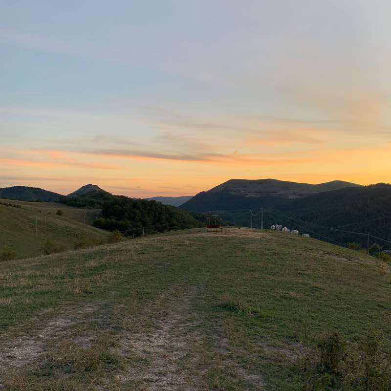Sunset at Cima Lancia Cornacchie Walk Trail - Gubbio, Province of ...