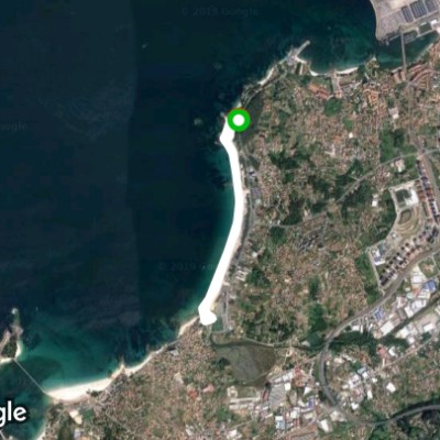 Arenal Samil beach in Galicia | Walking Map