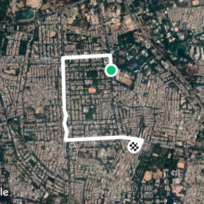 Route near Indiranagar Walk Trail - New Thippasandra, Bangalore, India ...