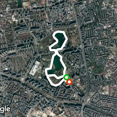 Lake IOR trail in București | Walking Map