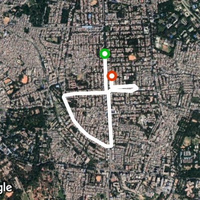 Around 100 feet indiranagar Walk Trail - Bangalore, India | Pacer