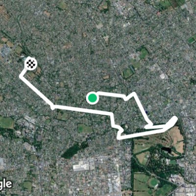 Route near Upper Riccarton-Bryndwr in Canterbury | Walking Map