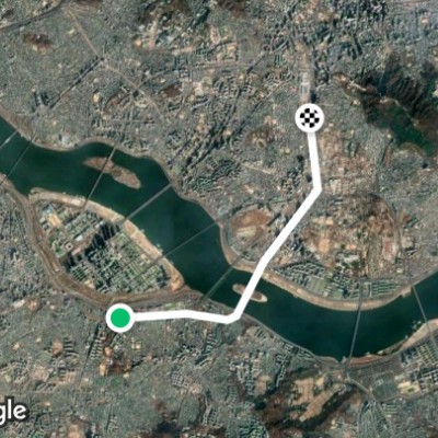 Cross the Han River Bridge in Seoul | Walking Map