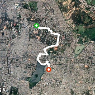 Long Distance Trail touches through Madiwala Lake. | Walking Map