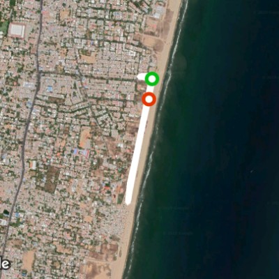 Thiruvanmiyur Beach in Tamil Nadu | Walking Map