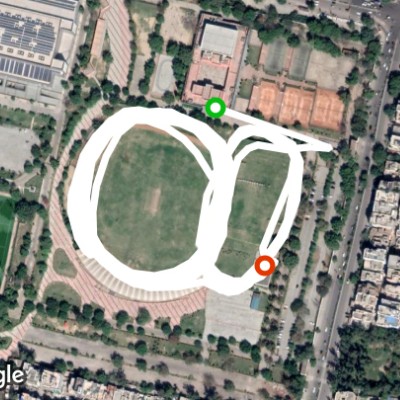 Yamuna Sports Complex Vigyan Vihar Walk Trail - New Delhi, India | Pacer