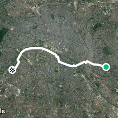 At the edge of the seine (Nation-Javel) in Île-de-France | Walking Map