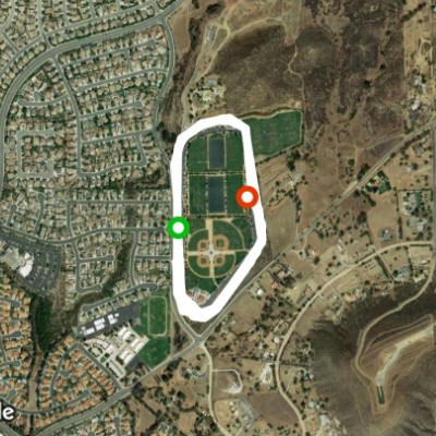 Los Alamos Hills Sports Park Fitness Route in California | Walking Map