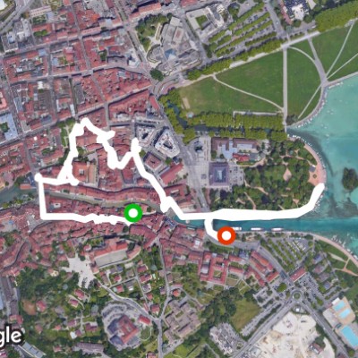 The Thiou and the gardens of Europe Walk Trail - Annecy, Haute-Savoie ...