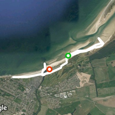 Nairn beach East and links walk | Walking Map