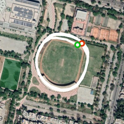 Yamuna sports complex Walk Trail - Vigyan Vihar, New Delhi, India | Pacer