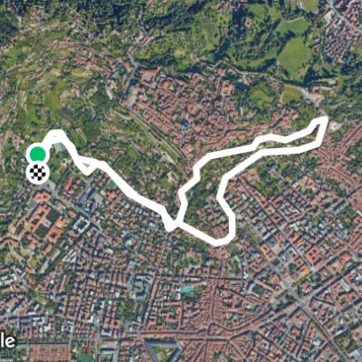Bergamo climbed on the walls in Lombardia | Walking Map